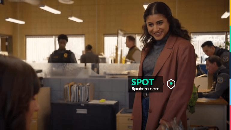 Bardot Pin Stripe Blazer In Chest worn by Emily Price (Vella Lovell) as ...