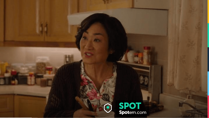 Karen Scott Floral Print 3/4 Sleeve Top worn by Umma (Jean Yoon) as ...