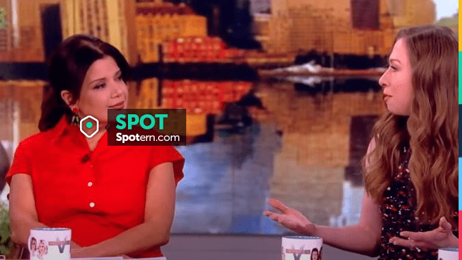 Deepa Gurnani Cherry Hand-Beaded Earrings worn by Ana Navarro as seen ...