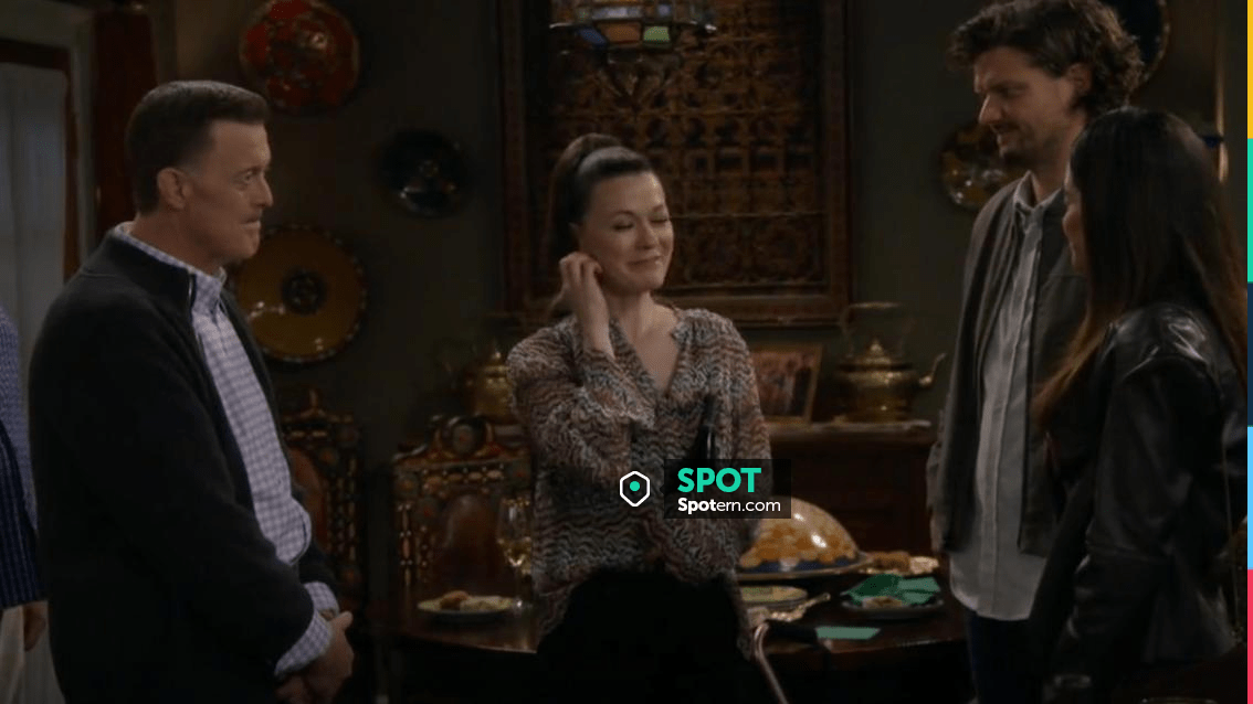 Joie Bezona Printed Silk Blouse worn by Christina (Maribeth Monroe) as ...