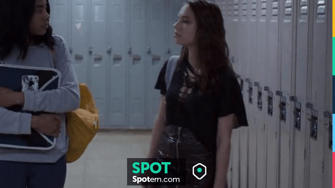 McQ Alexander McQueen Faux Patent Mini Skirt worn by Beth Cassidy ...