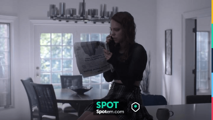 The Kooples Pleated Checked Skirt worn by Beth Cassidy (Marlo Kelly) as ...