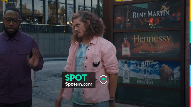 Forever 21 Classic Fit Face Graphic Shirt worn by Gunther (Blake ...