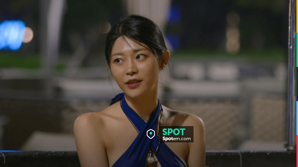 Cider Solid Criss Cross Halter Underwire Bikini Set worn by Choi Hye ...