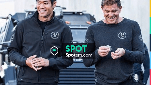 The Blauer zip-up jacket worn by Officer Victor Tan (David Lim) in the ...