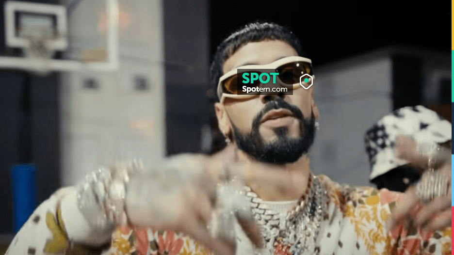 Bottega Veneta Cangi Wraparound Injected Acetate Sunglasses worn by ...