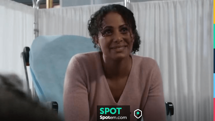 Theory Adri­an­na Sweater worn by Fire Chief Natasha Ross (Merle Dandridge) as seen in Station ...