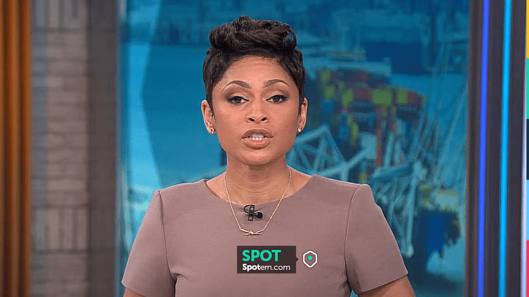 Calvin Klein Short Sleeve Belted Sheath Dress worn by Jericka Duncan as ...