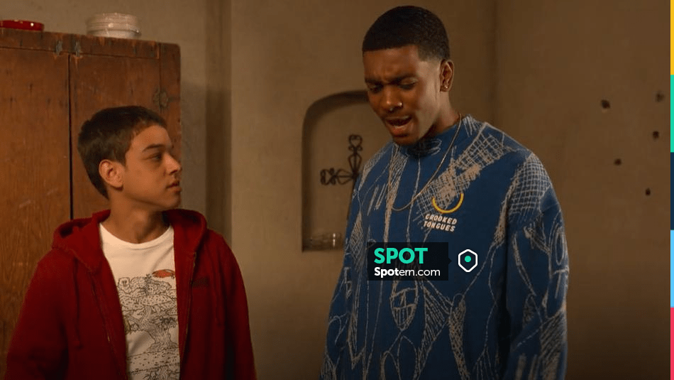 Crooked Tongues Doodle Sweatshirt worn by Jamal Turner (Brett Gray) as ...