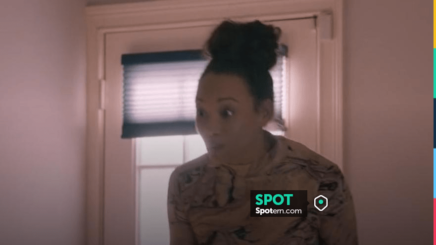 Scotch & Soda Marble Printed Mock Neck Top worn by Katya (Amanda ...