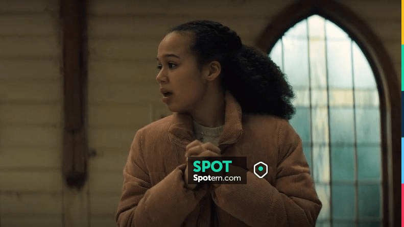 H&m Pink Cord Puffer Bomber Jack­et worn by Leeza (Annarah Cymone) as ...