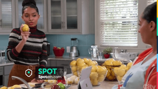 The mini leather skirt Zara of Zoey Johnson (Yara Shahidi) in a Black ...