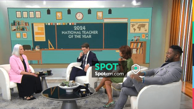 Nora Gardner Daphne 3/4 Sleeve Dress in Vineyard Green worn by Gayle ...