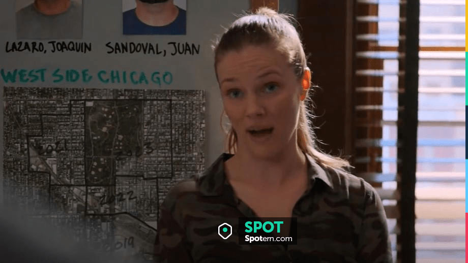 Bella Dahl Camisa Frontal Hipster de Camuflaje Camuflaje Verde usada ...