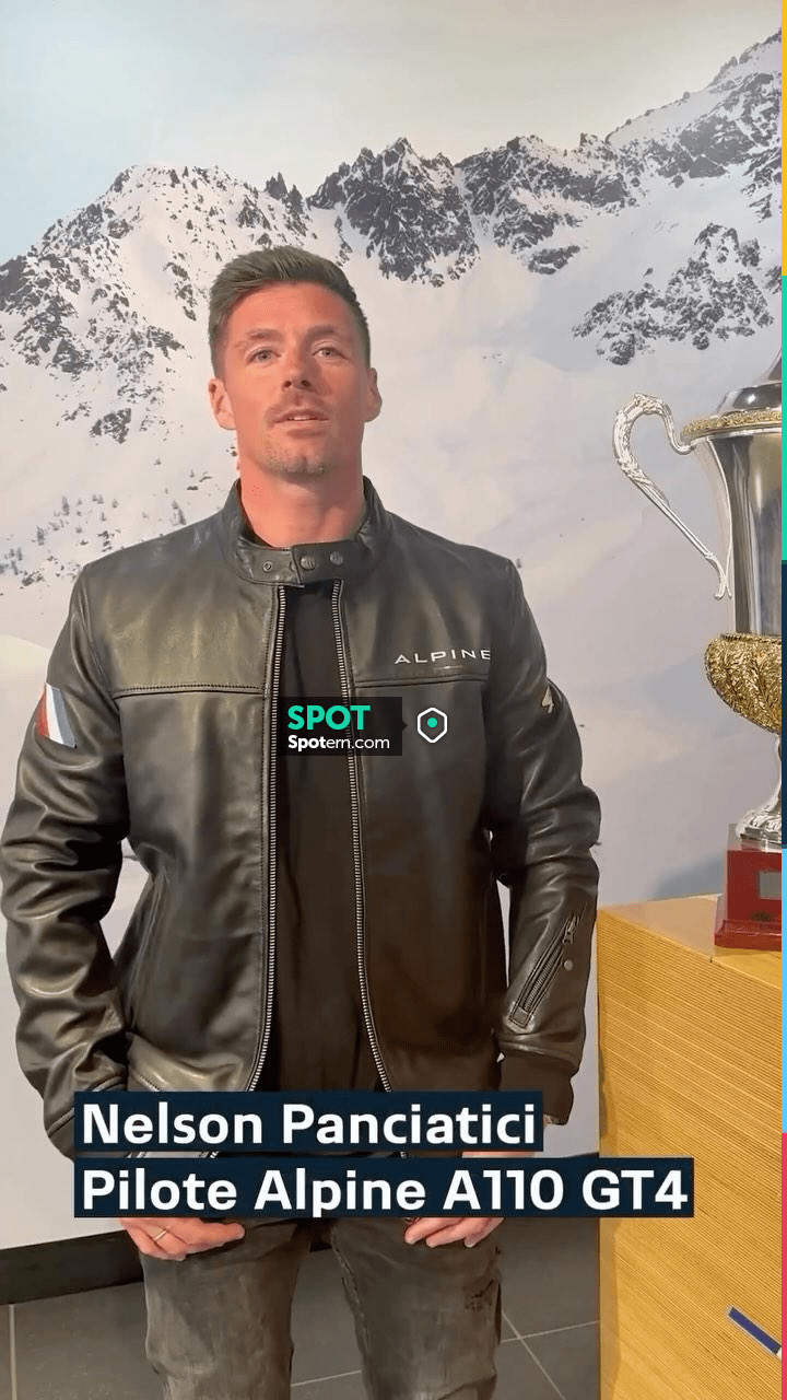 The Alpine black leather jacket worn by Nelson Panciatici on ...