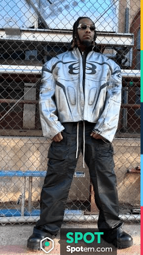 Balenciaga Black Lace-Up 'Bulldozer' Boots worn by Offset on the ...