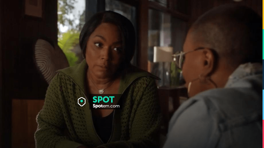 Varley Eloise Zip-Through Knit worn by Athena Grant (Angela Bassett) as ...