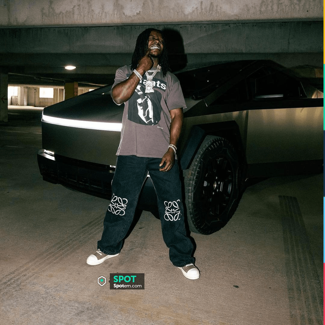 Rick Owens Dust Grey Waxed Nubuck High-Top Sneakers worn by Jack Boy on ...