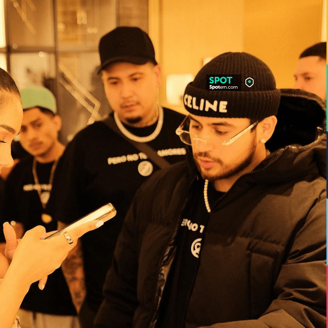 Celine Black Logo-Patch Beanie worn by Jesus Ortiz Paz on the Instagram account @jesusortizpazfr ...