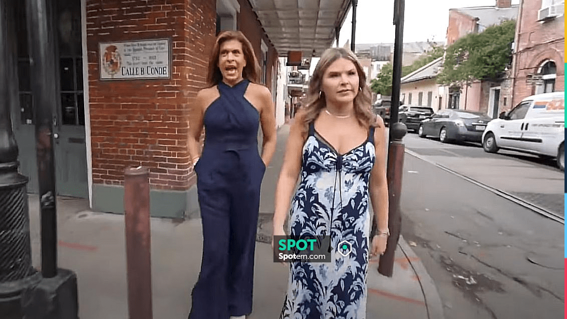 Cara Cara Jordan Knit Dress In Navy Fruit Basket worn by Jenna Bush ...