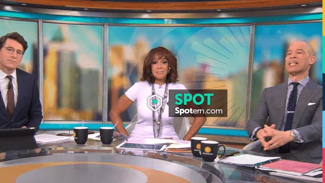 Good American Terry Dress in Lavender worn by Gayle King as seen in CBS ...