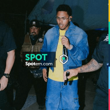 Givenchy Yellow 'Reverse Paris' T-Shirt worn by Myke Towers on the ...