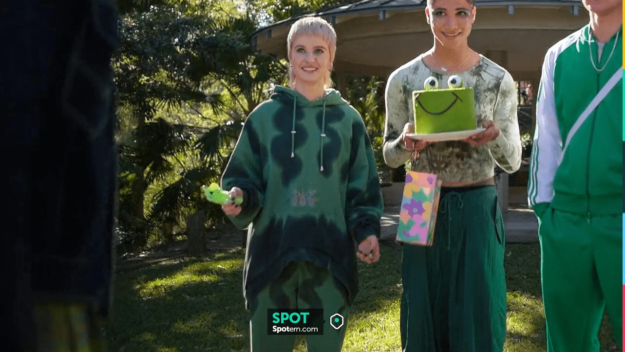 Collina Strada Green Tie Dye Lounge Pants worn by Harper McLean (Asher ...