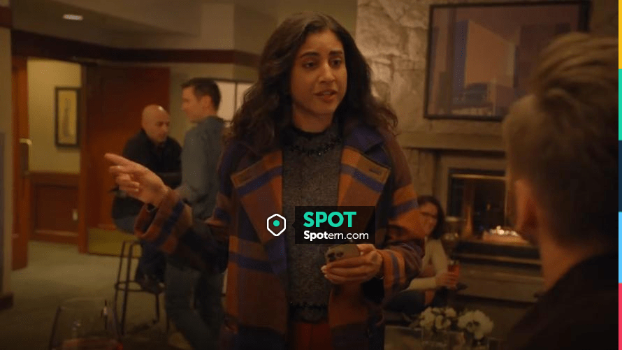 Avec Les Filles Walker Relaxed Fit Plaid Coat worn by Emily Price ...