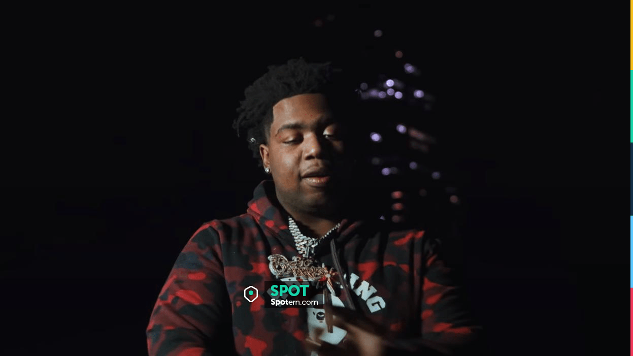 Bape Red Color Camo College Hoodie worn by Big30 in BIG30 - Double Life ...