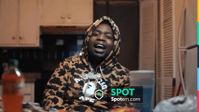 Bape Beige 1st Camo College Hoodie worn by Big30 in BIG30 - Double Life ...