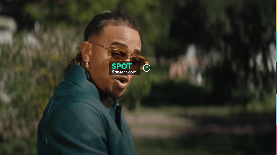 Chrome Hearts Yellow Clear Rectangular Sunglasses worn by Ozuna in ...