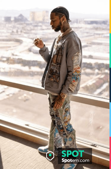 Jordan 1 Retro High UNC usado por Key Glock en la cuenta de Instagram ...