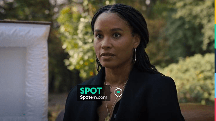 Zoe Lev 14K Yellow Gold Mama Charm Necklace worn by Helen Grace (Joy Bryant) as seen in The ...