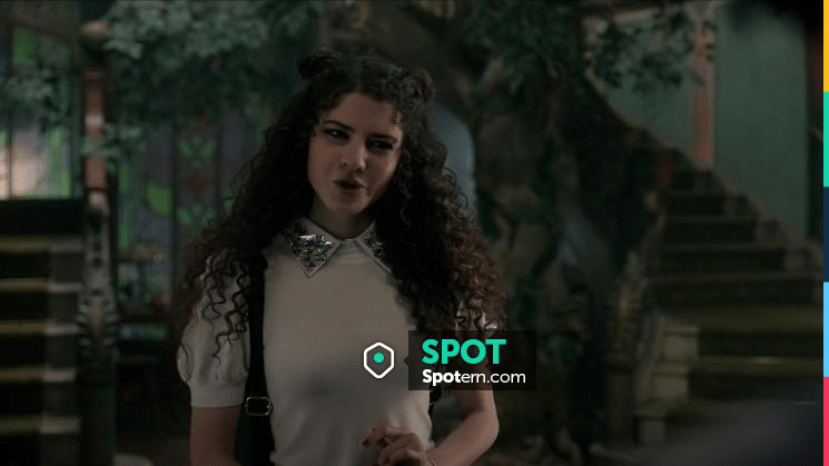 Alice + Olivia Ciara Embellished Collar Top worn by Bree Kent (Mellany Barros) as seen in The ...