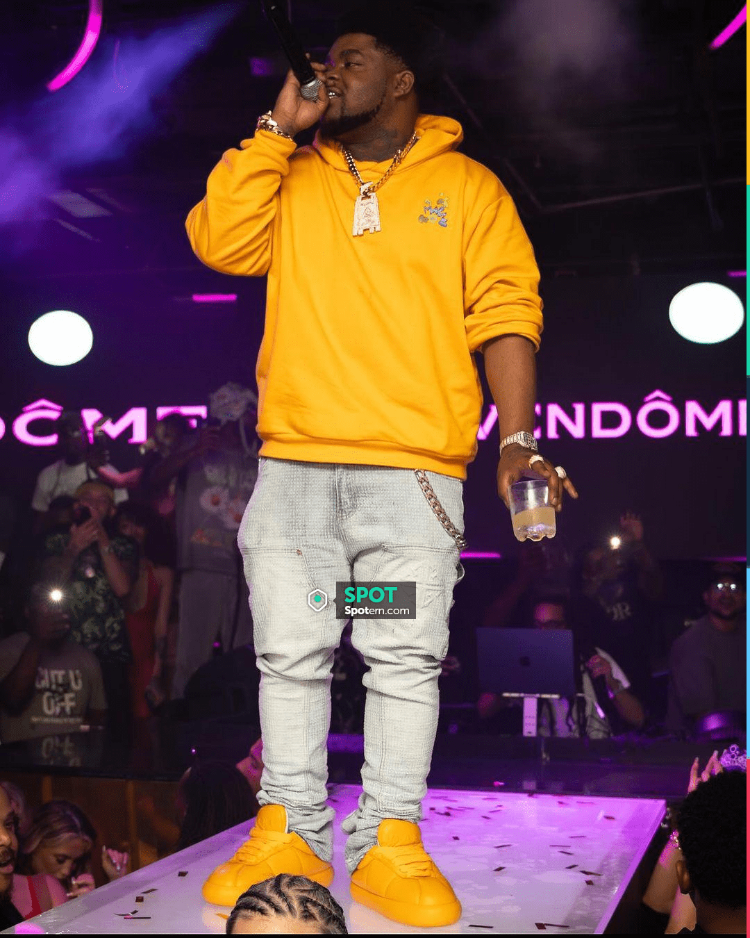 Guapi Light Blue Laser Check Carpenter Jeans worn by BossMan Dlow on ...