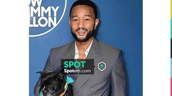 John Legend Outfits: he is wearing a grey suit in The Tonight Show TV ...