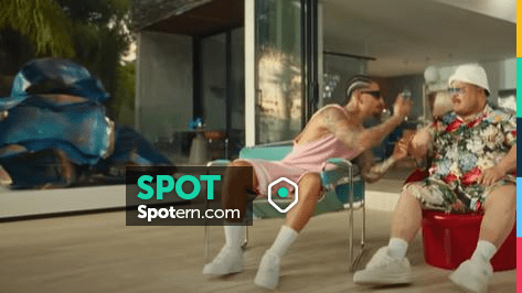 Ser.o.ya Light Pink & White-Stripe Knit Shorts worn by Maluma in Maluma ...