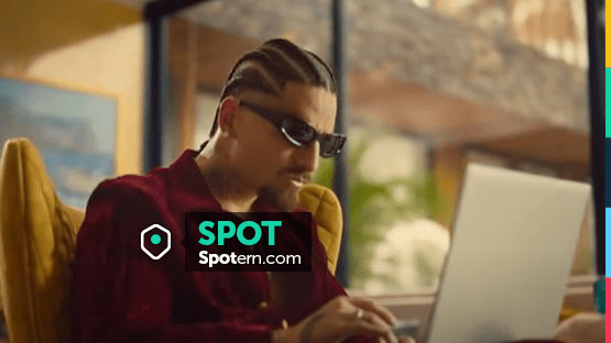 Séfr Burgundy Velvet 'Lou' Shirt worn by Maluma in Maluma - Pit Stop ...