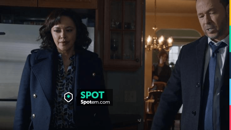 Nic+Zoe Herringbone Blues Top worn by Maria Baez (Marisa Ramirez) as ...