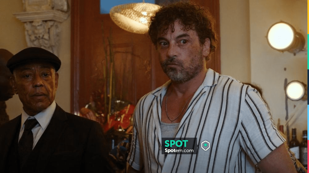 Zara Striped Linen Shirt worn by Colin (Skeet Ulrich) as seen in Parish ...