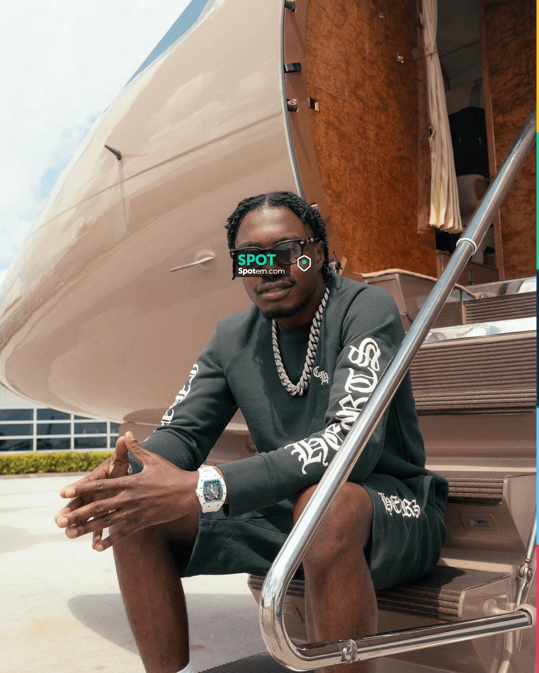 Lunettes 'Jenna Tail Yeah' Chrome Hearts Olive Green portées par Lil ...