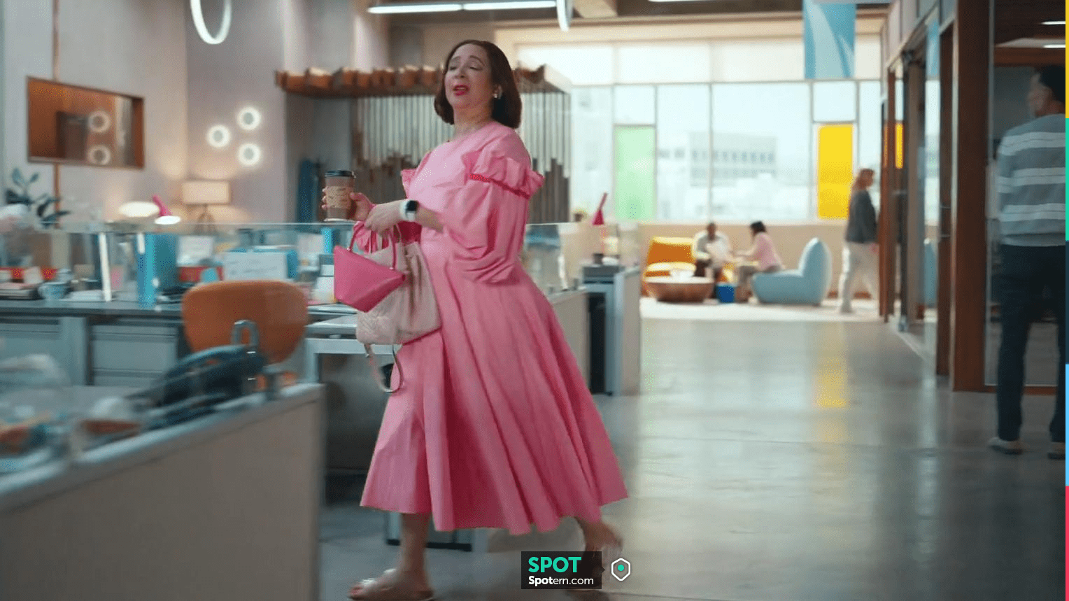 Birkenstock Pink Leather Arizona Big Buckle Sandals worn by Molly Novak ...