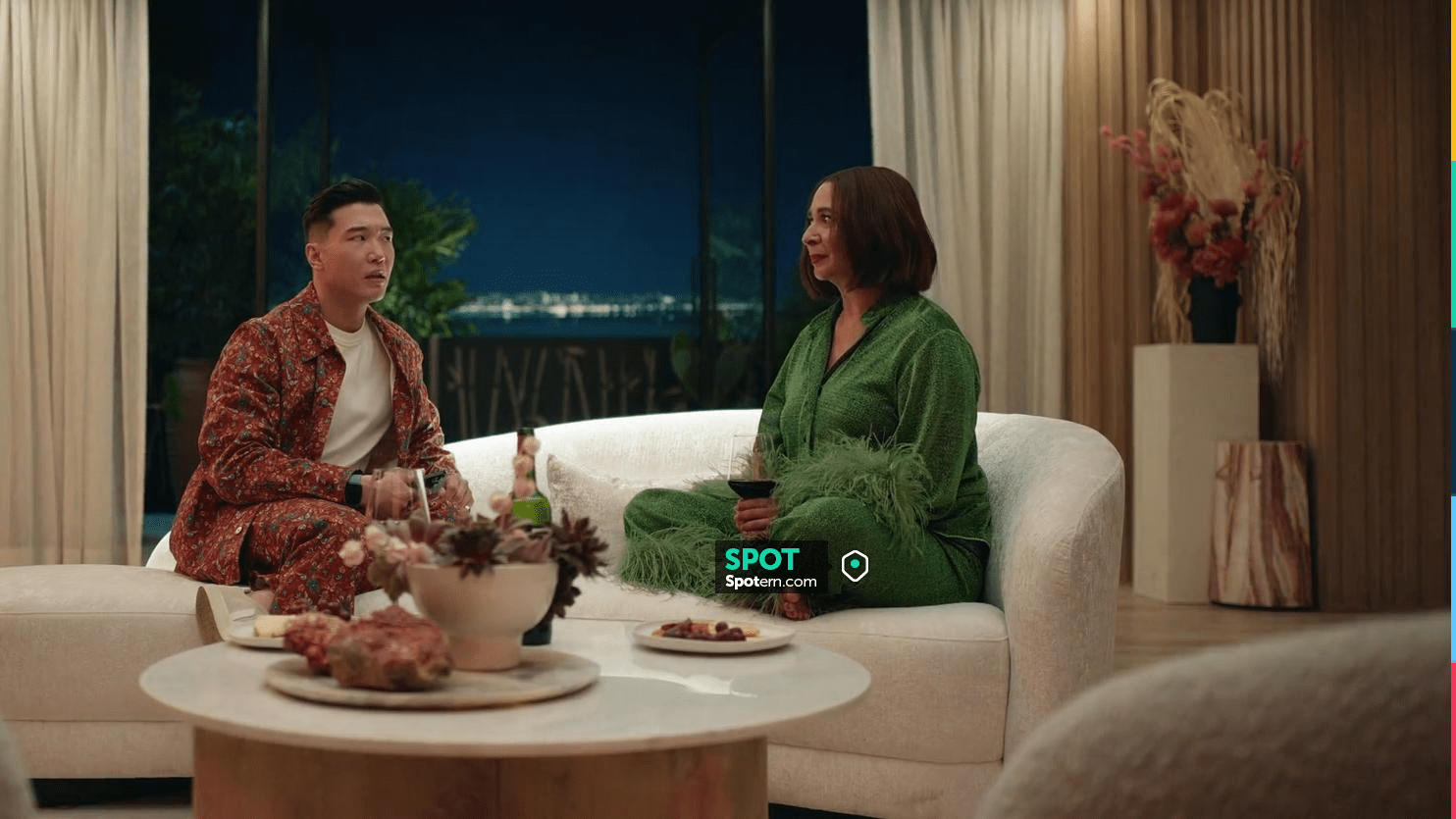 Oseree Lumiere Plumage Wide Leg Pants worn by Molly Novak (Maya Rudolph ...