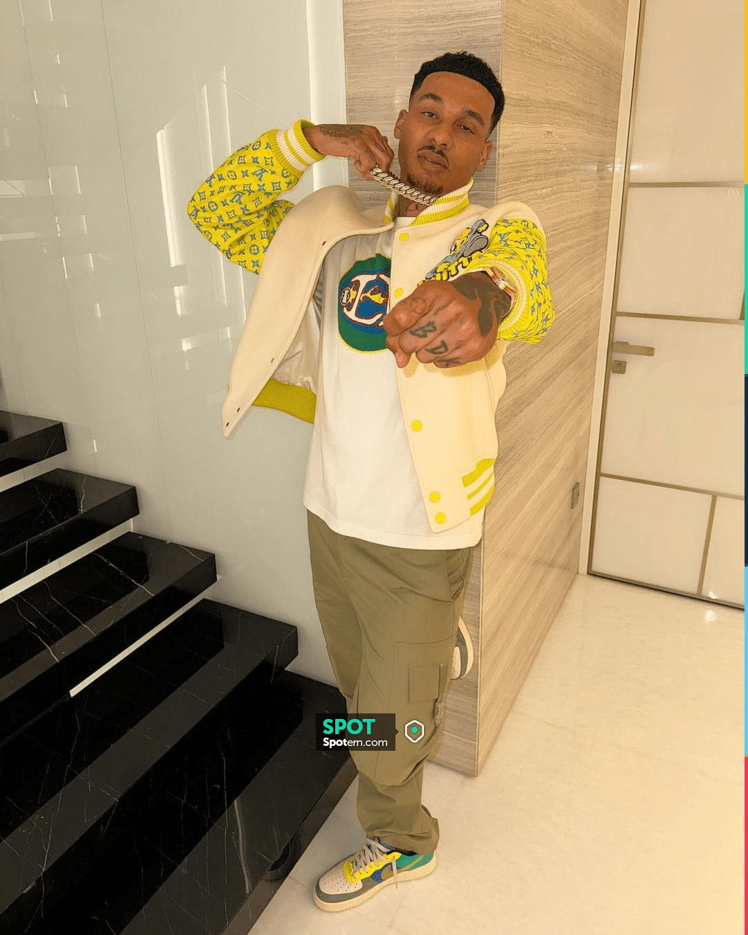 Louis Vuitton Khaki 'Signature' Cargo Pants worn by Fredo on the ...