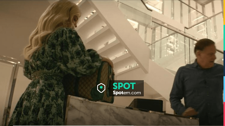 Gucci Python Trim Duf­fle Bag with Dou­ble G worn by Serena Croker ...