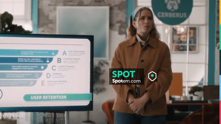 Zara Leather Jack­et worn by Quinn (Elizabeth Lail) as seen in Elsbeth ...