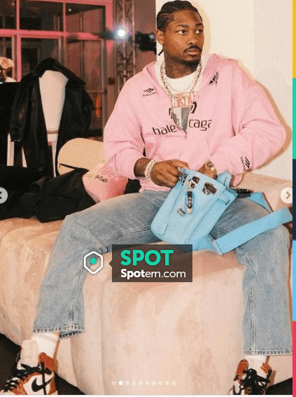 Bottega Veneta Light Vintage Blue Straight Jeans worn by Stefon Diggs ...