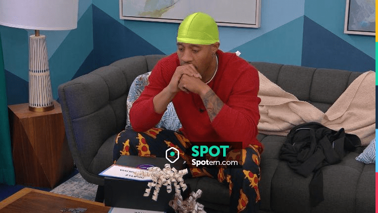 Eionryn Black Doodle Pizza Mens Pajama Pants Lounge Bottoms Soft Sleep ...