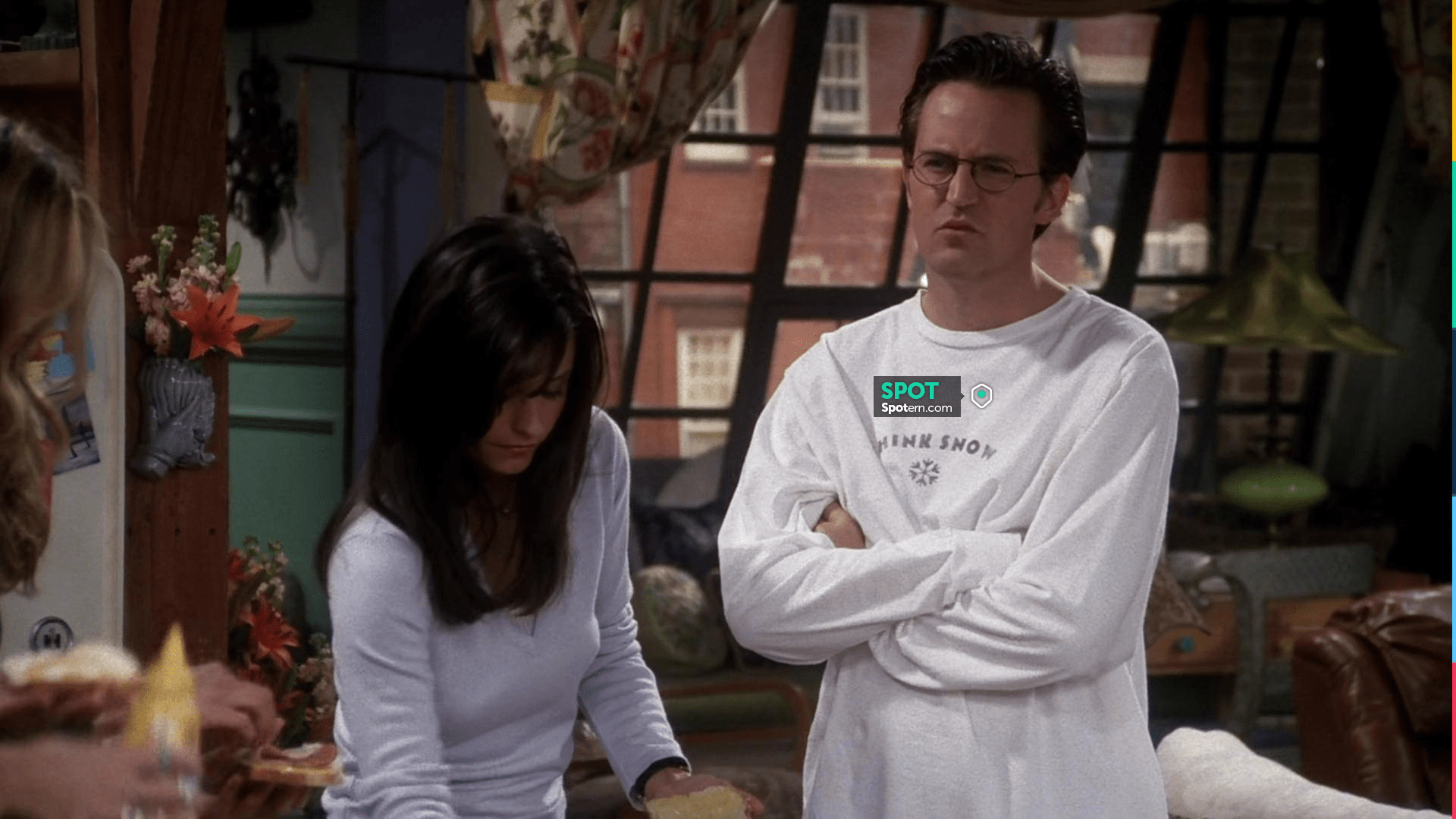 Friends Wardrobe: Chandler Bing (Matthew Perry) is wearing "Think Snow ...