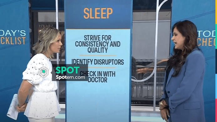 Topshop Eye­let Short Sleeve Open Back Top worn by Dylan Dreyer as seen ...